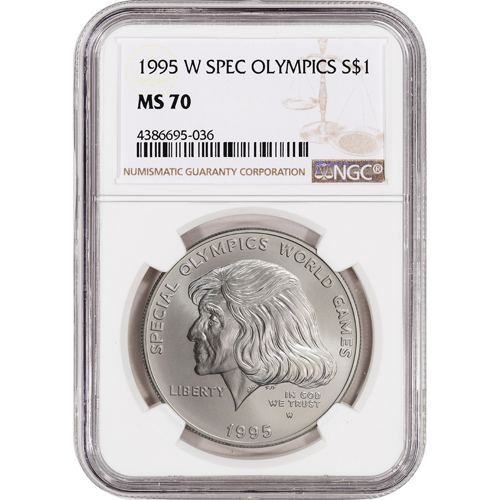 1995-W US Special Olympics Commemorative BU Silver Dollar - NGC MS70 ...