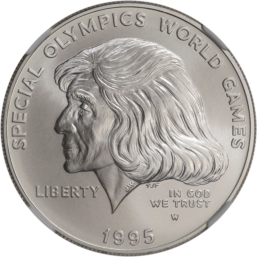 1995-W US Special Olympics Commemorative BU Silver Dollar - NGC MS70 ...