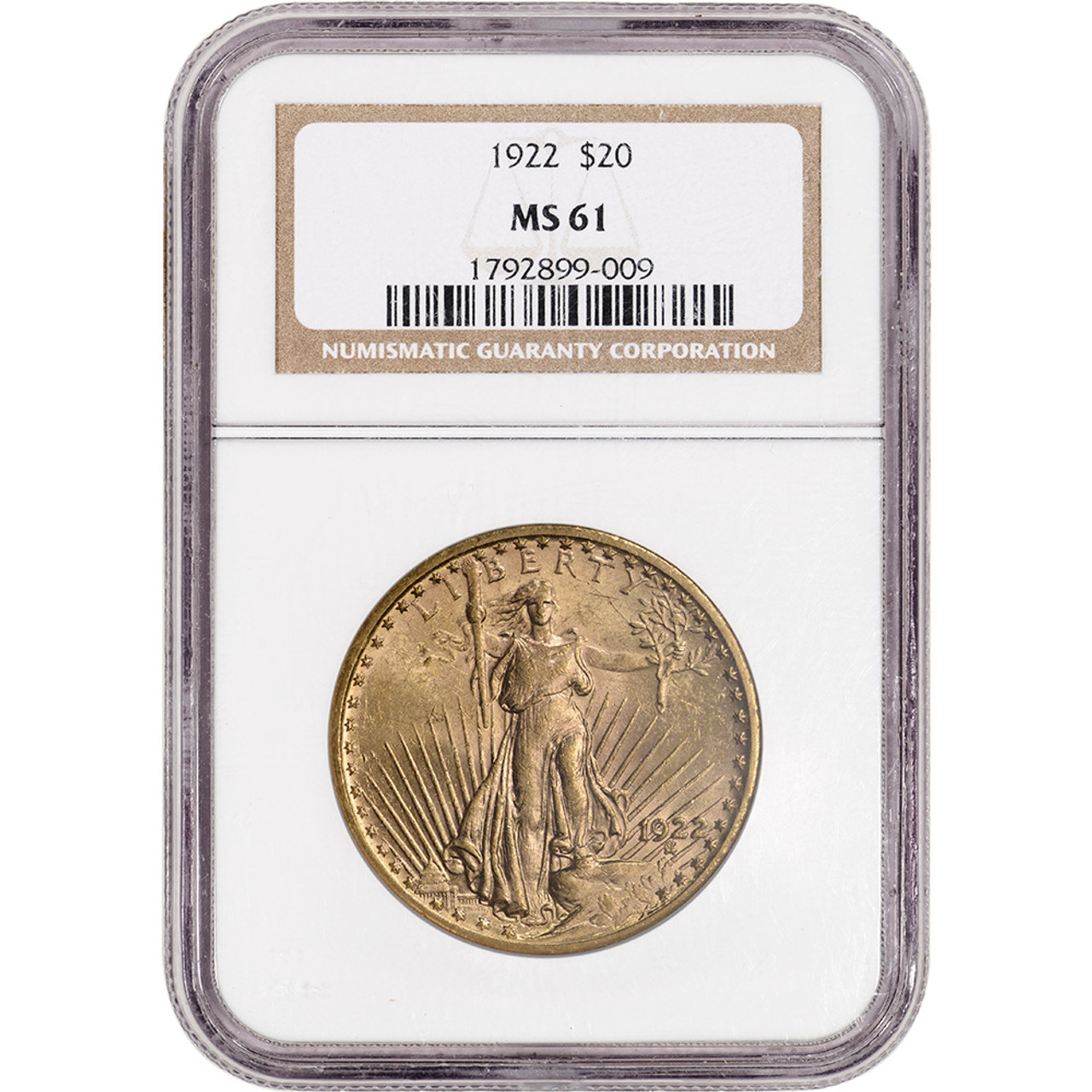 US Gold $20 Saint-Gaudens Double Eagle - NGC MS61 - Random Date [X-USG-STG-N-MS61-OSH] - Liberty ...