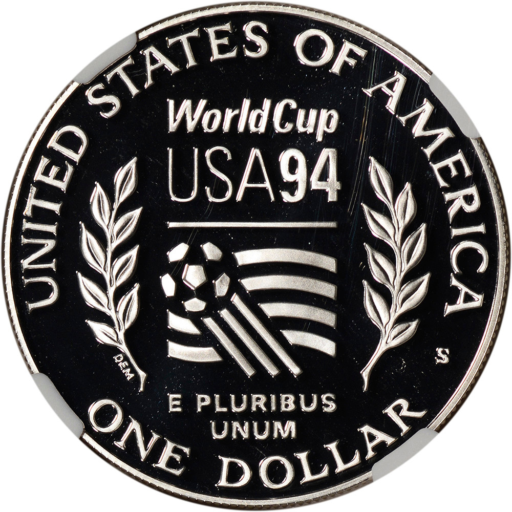 1994-S US World Cup Commemorative Proof Silver Dollar - NGC PF70 UCAM ...
