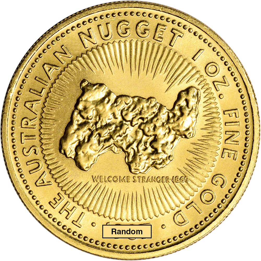 Australia Gold Nugget 1 oz $100 - Welcome Stranger - BU - Random Date ...