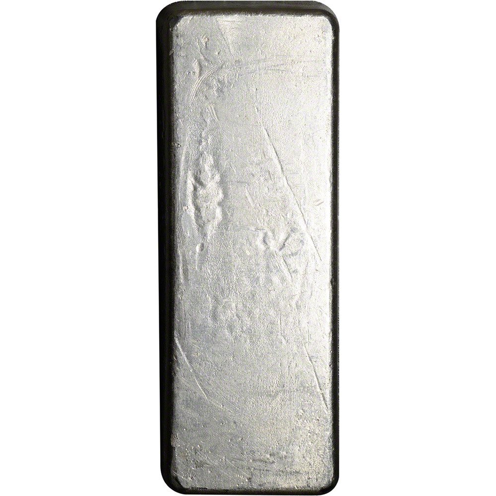 Vintage 100 oz. JM Silver Bar - Johnson Matthey (Poured) .999 Fine w ...