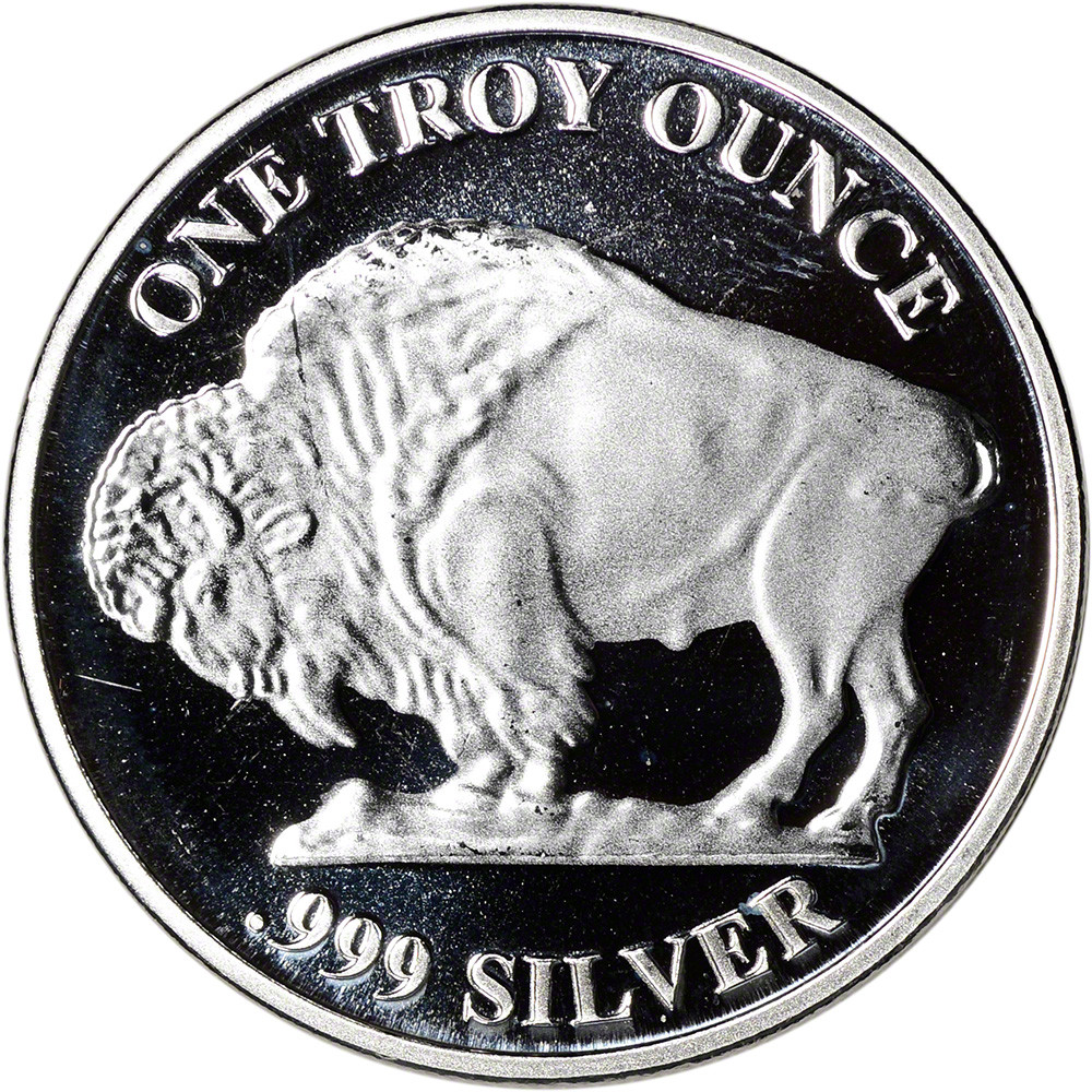 1 oz Silver Round - Asahi Refining Buffalo Design .999 Fine Lot Roll ...