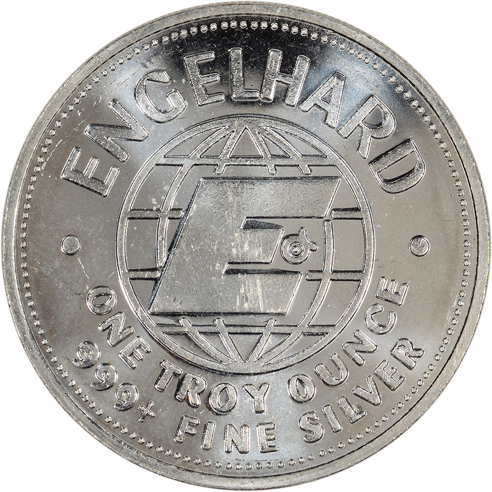1 oz. Silver Round - Englehard Prospector .999 Fine "E" Reverse ...