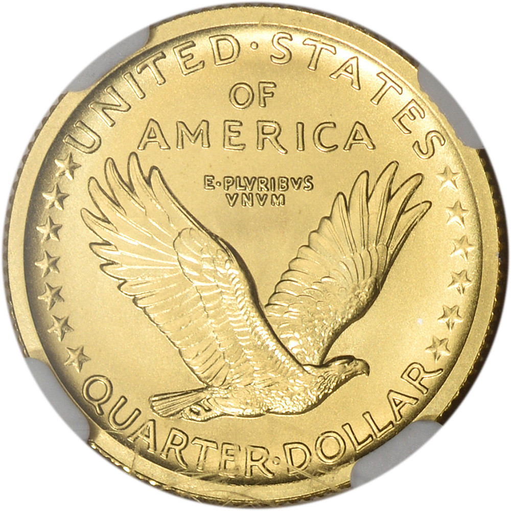 2016 W US Gold Standing Liberty Quarter 1/4 oz 25C - NGC SP70 Early ...