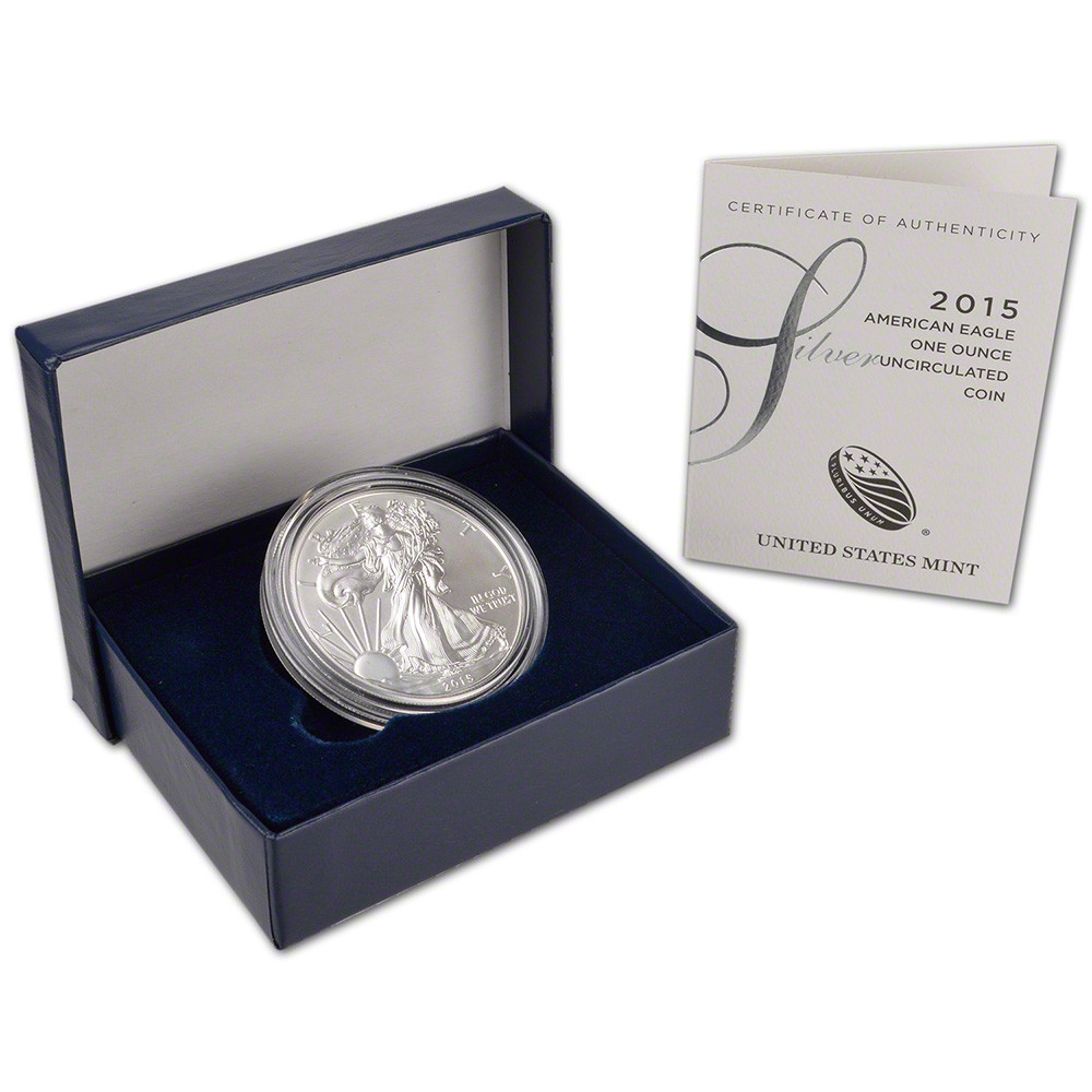 2015-W American Silver Eagle Uncirculated Collectors Burnished Coin [US ...