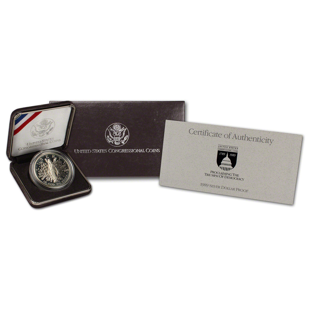 1989 S US Congressional Commemorative Proof Silver Dollar in OGP [US-MC ...