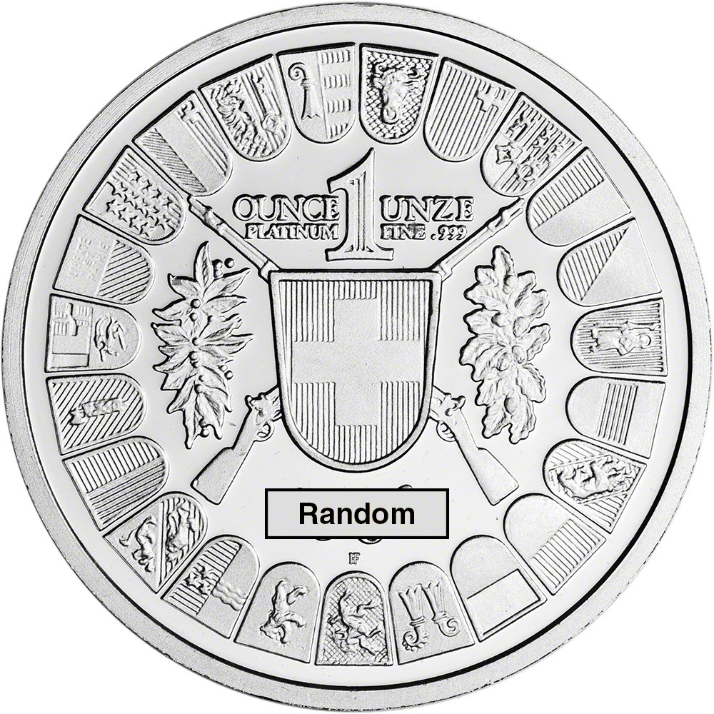 Switzerland Platinum 1 oz William Tell Swiss Shooting Thaler BU/PF ...