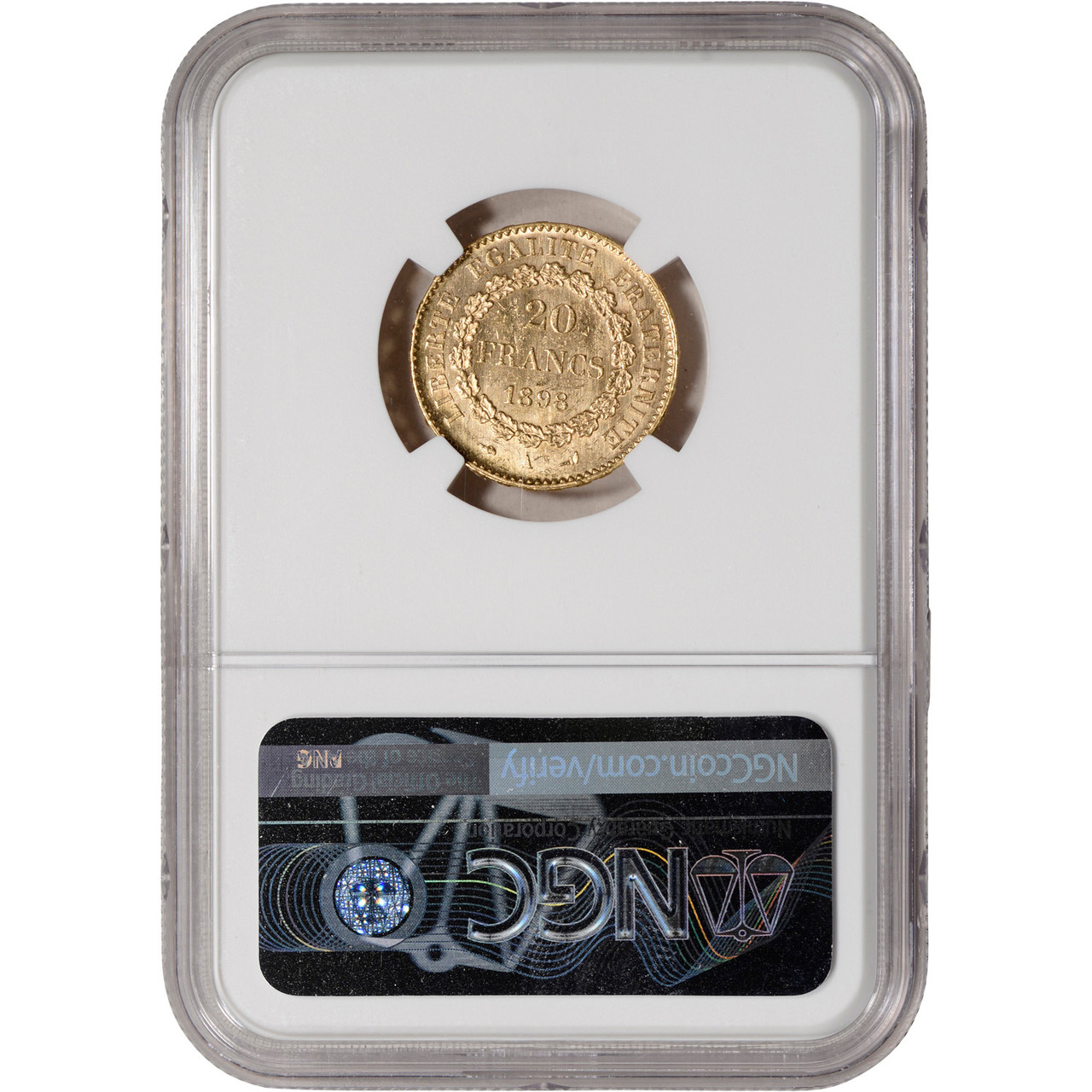 1898 A France Gold 20 Francs - NGC MS63 [WG-02880] - Liberty Coin