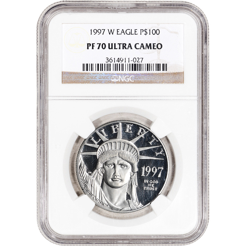 1997 W American Platinum Eagle Proof 1 oz $100 - NGC PF70 UCAM [97-W ...