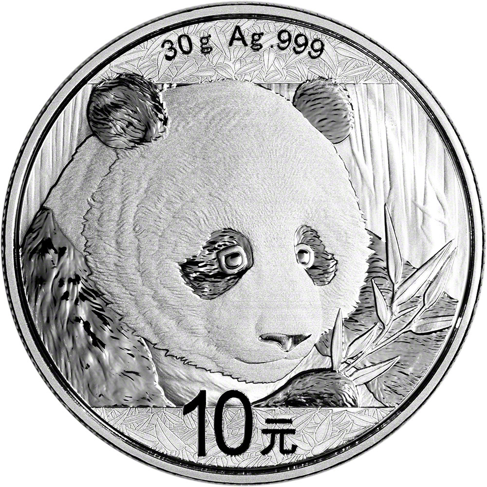 2018 China Silver Panda 30 g 10 Yuan - BU Original Capsule - Tray of 15 ...