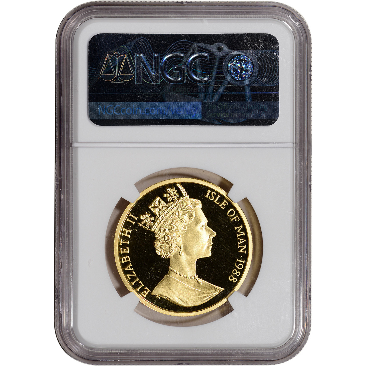 1988 Isle of Man Gold Proof 1 Crown - Cat Series - Manx - NGC PF69 UCAM ...