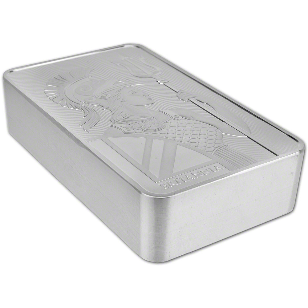 100 oz Silver Bar - Royal Mint Britannia - .999 Fine [SILVER-Bar-100oz ...