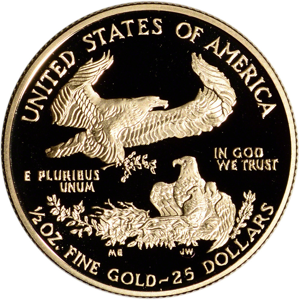 2000-W American Gold Eagle Proof 1/2 oz $25 - Coin in Capsule [00-W-AGE ...