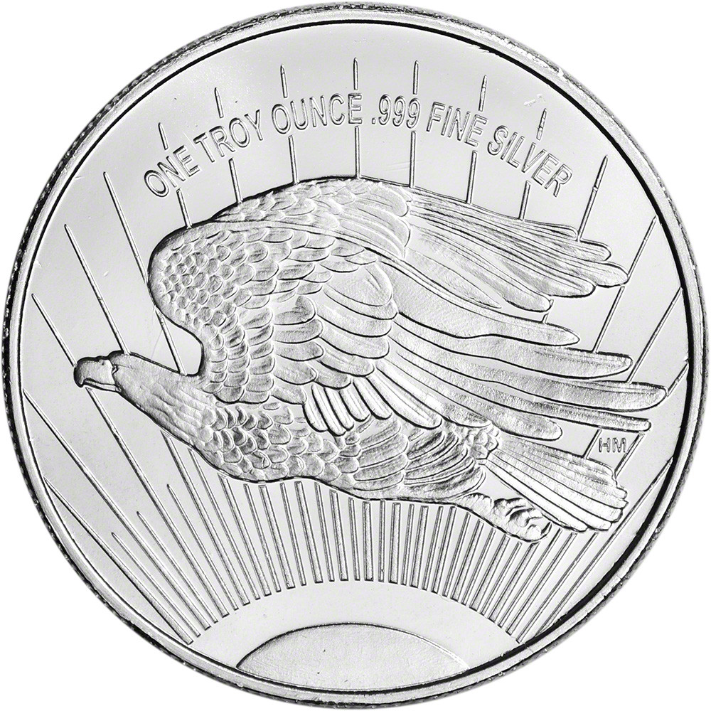 1 oz Highland Mint Silver Round - Saint-Gaudens Design .999 Fine ...