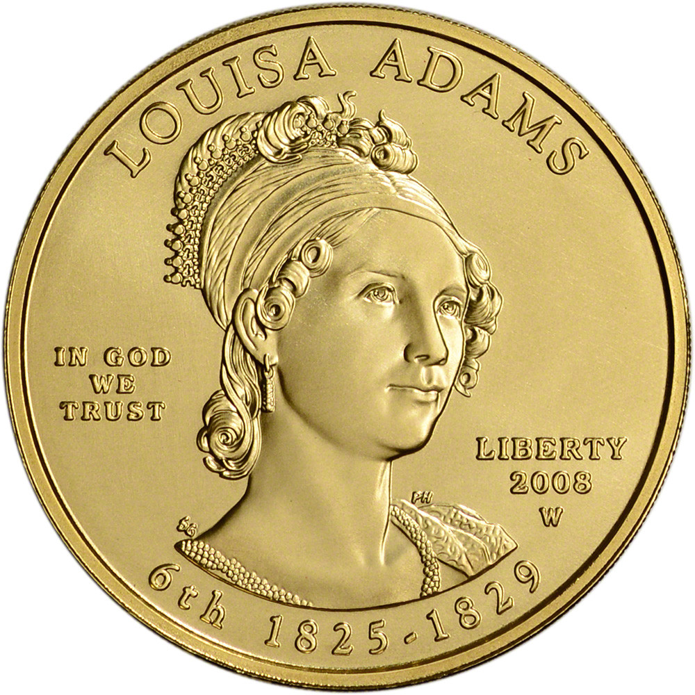 2008-W US First Spouse Gold 1/2 oz BU $10 - Louisa Adams [US-FS-G10-08 ...