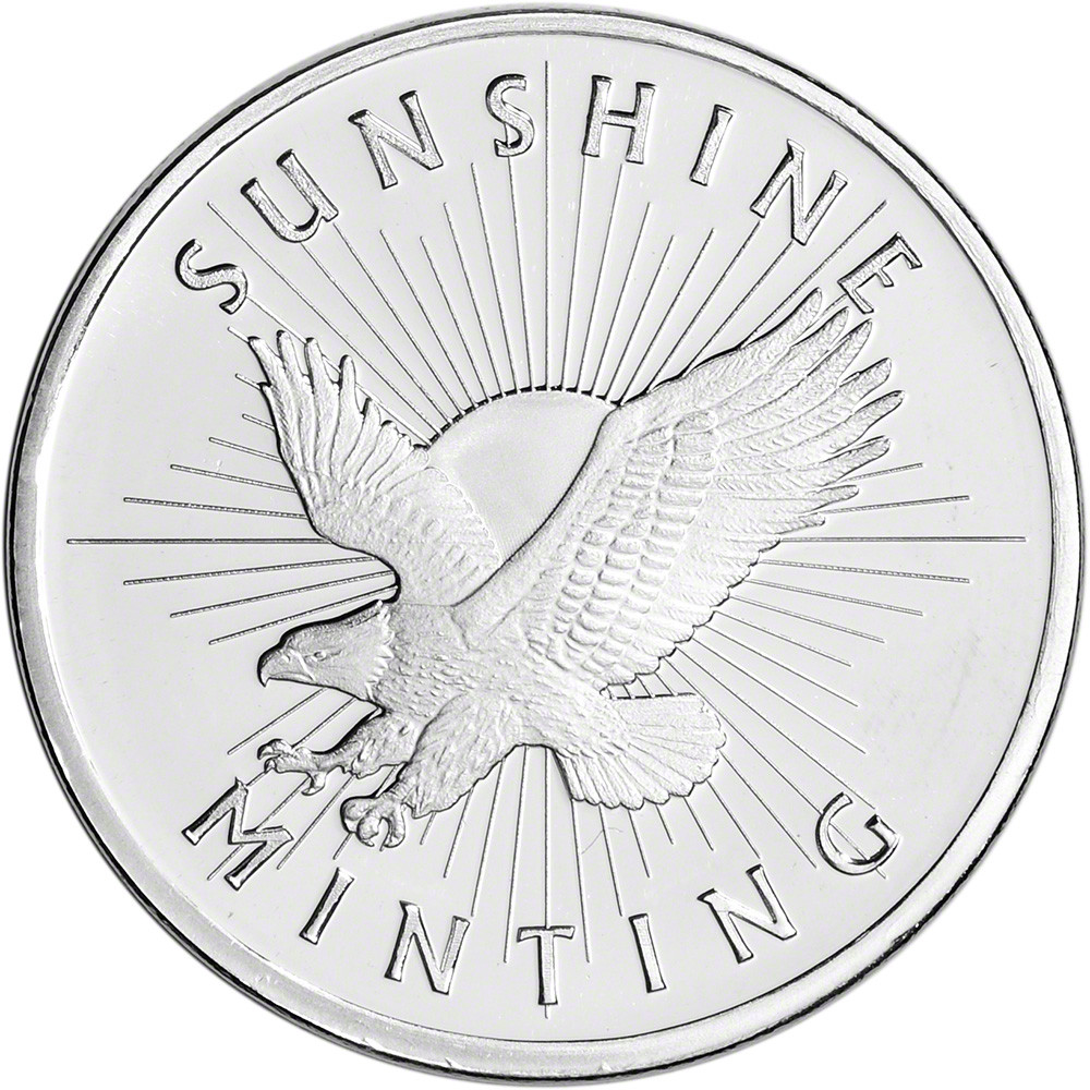 100 pc 1/2 oz Silver Round - Sunshine Minting - .999 (Lot, Rolls, 5 ...