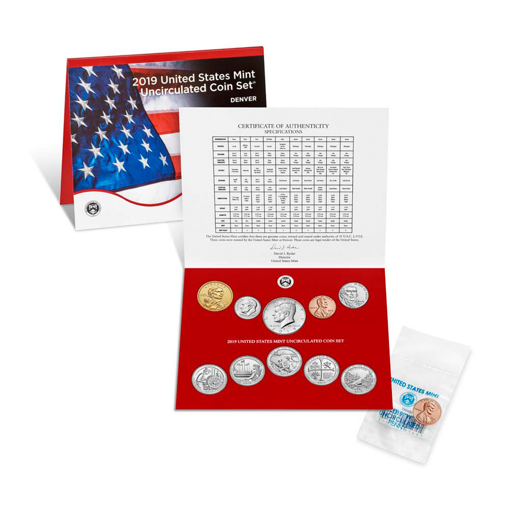 2019 United States Mint Uncirculated Coin Set (19RJ) [US-UC-2019 ...