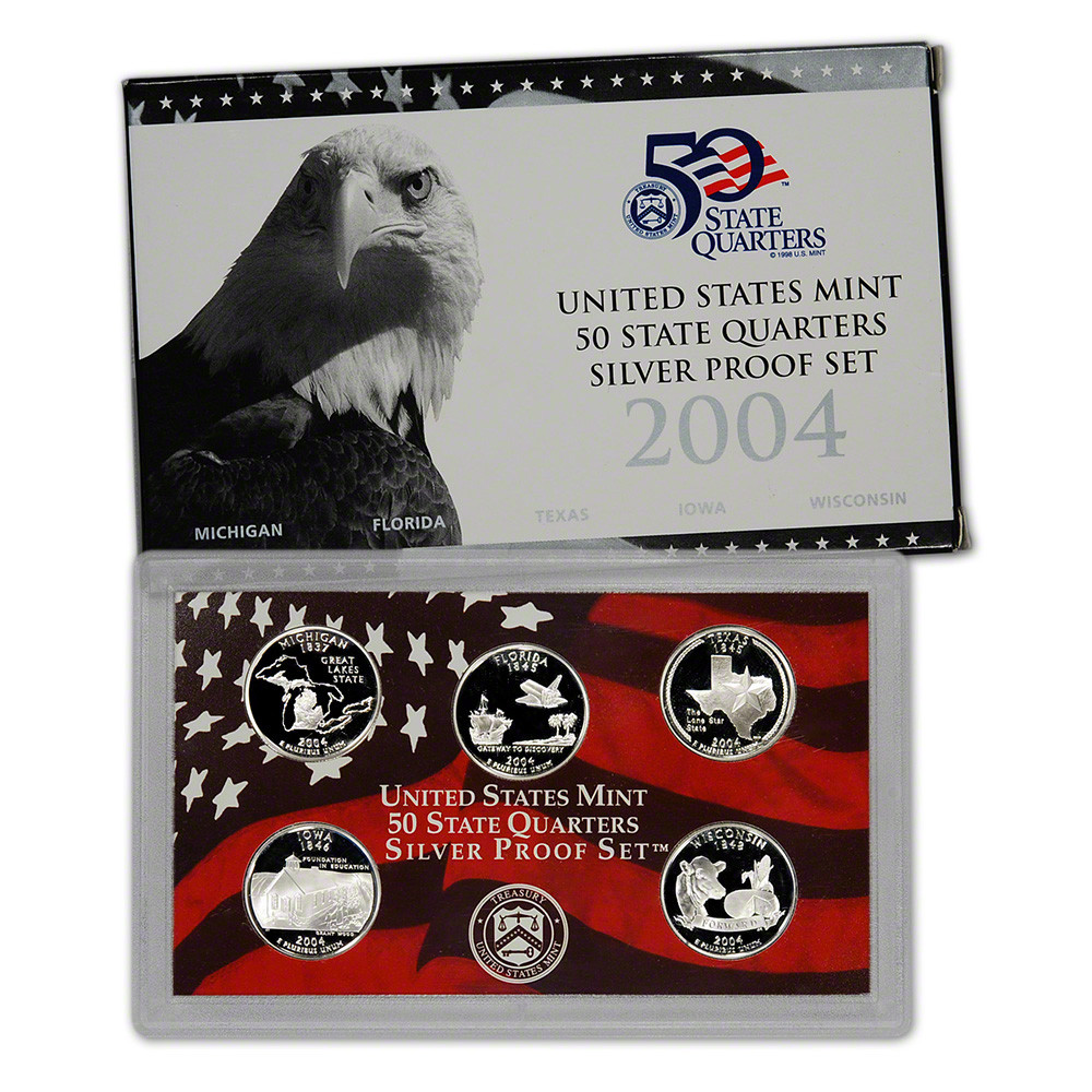 2004-S US Mint Quarters Silver Proof Set [US-QSP-2004] - Liberty Coin