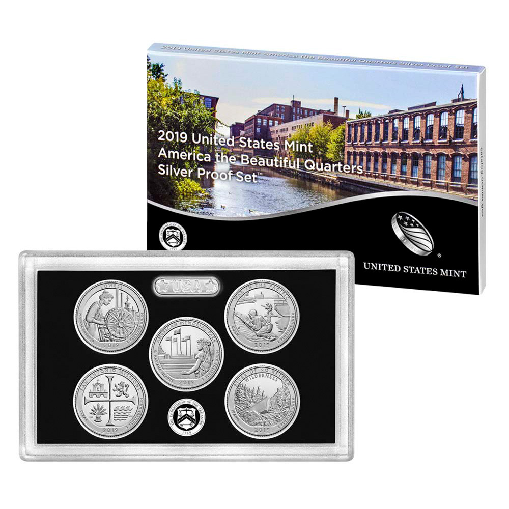 2019 United States Mint America the Beautiful Quarters Silver Proof Set ...