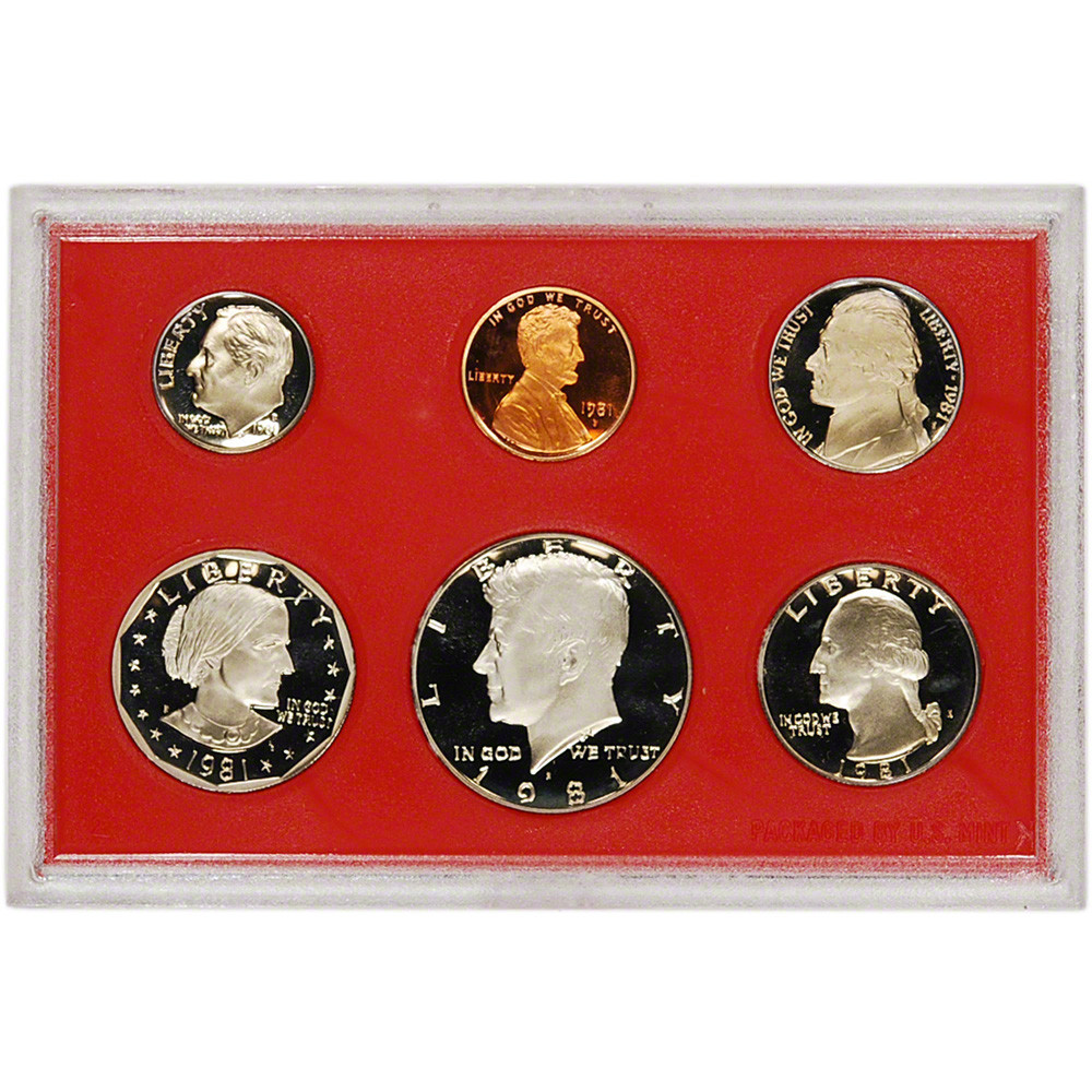 1981 US Mint Type 2 Proof Set in OGP [US-P-1981-2] - Liberty Coin