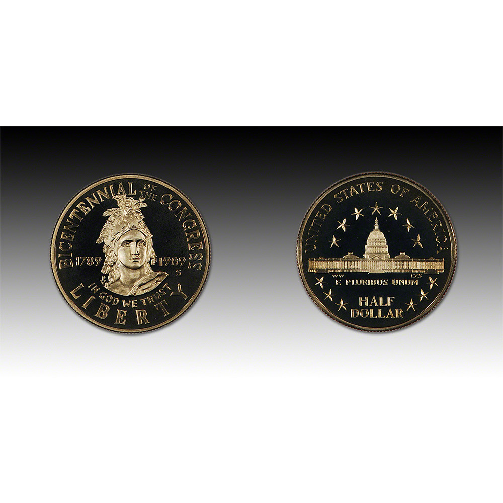1989 US Congressional 2-Coin Commemorative Proof Set [US-MC-2SET-89-CON ...