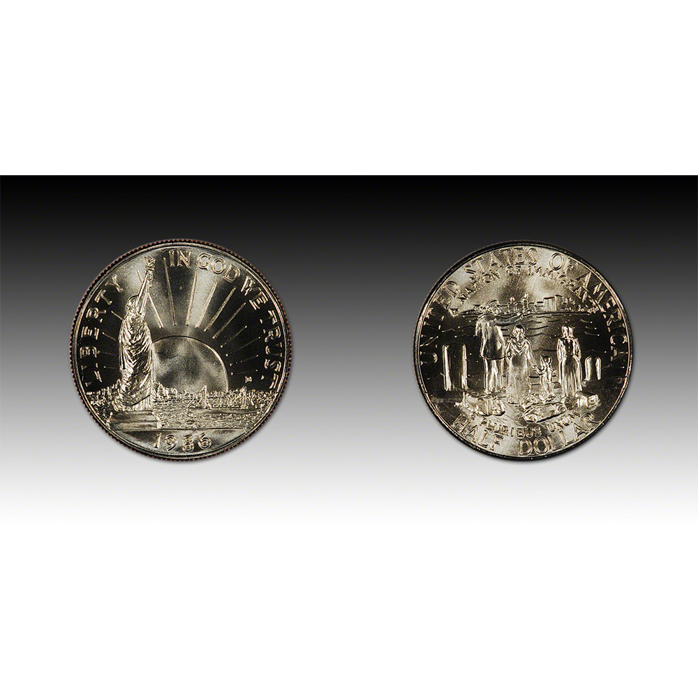 1986 US Statue of Liberty 2 Coin Commemorative BU Set in OGP [US-MC ...