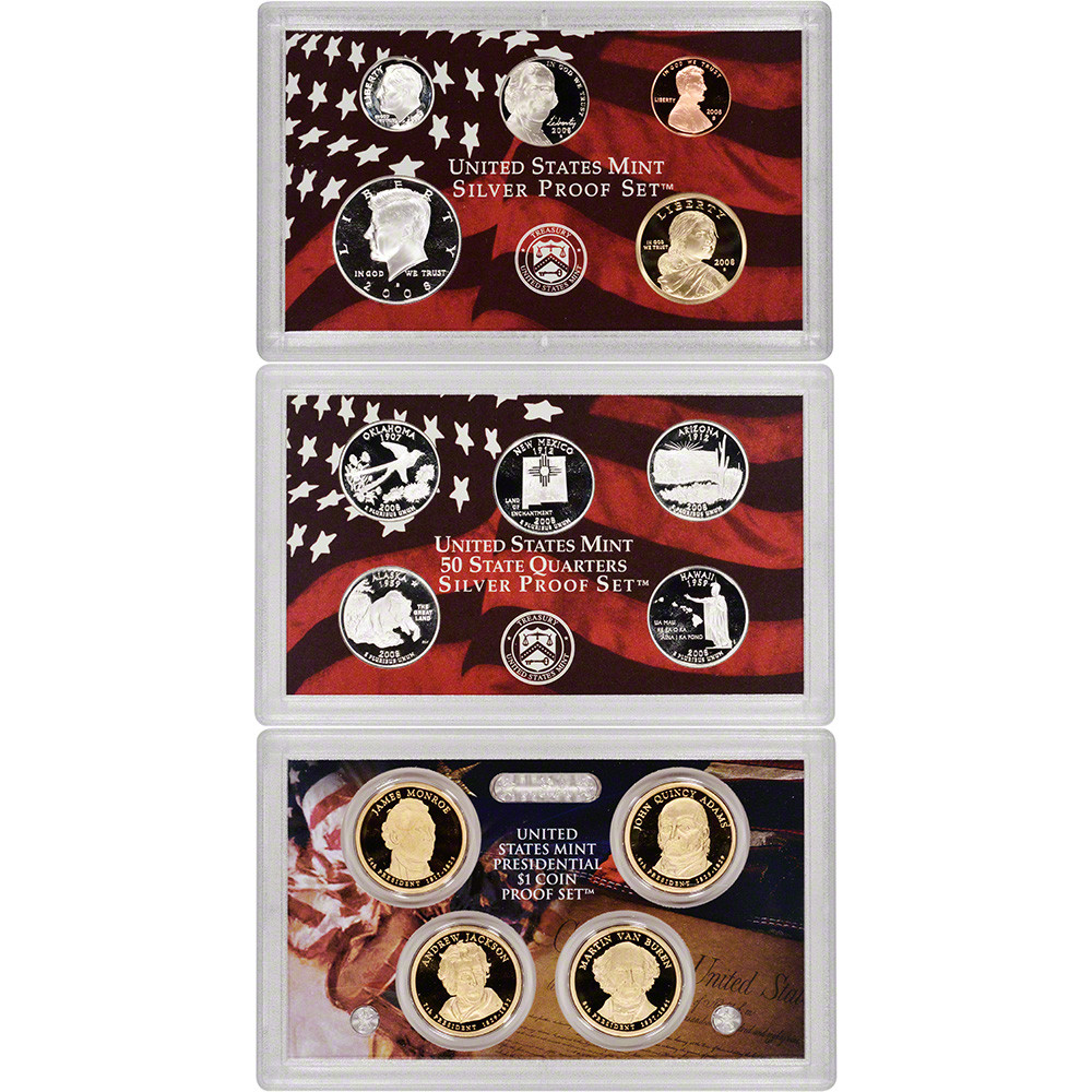 2008-S US Mint Silver Proof Set [US-SP-2008] - Liberty Coin