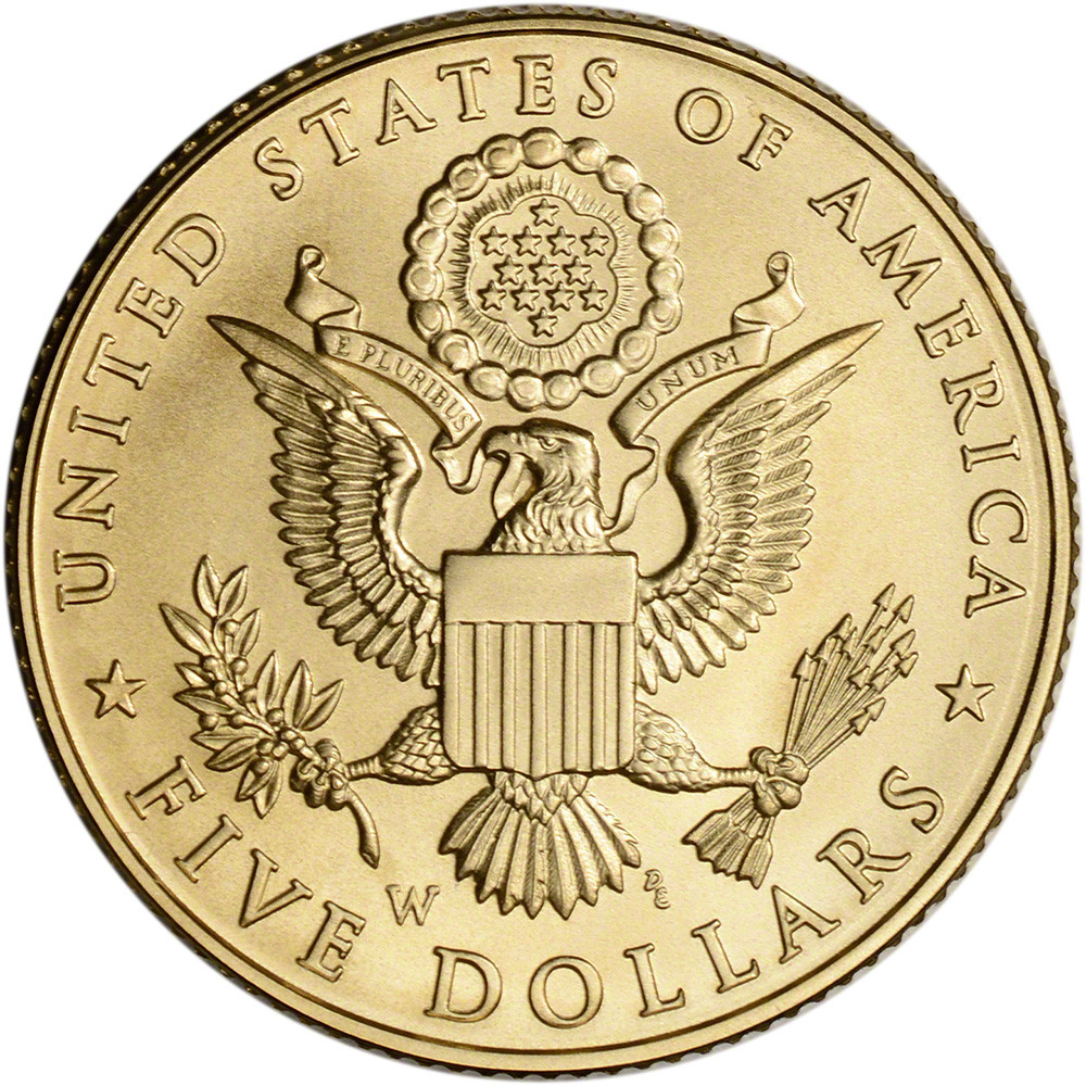 2008 W US Gold $5 Bald Eagle Commemorative BU - PCGS MS70 [MC-G5-08-W ...