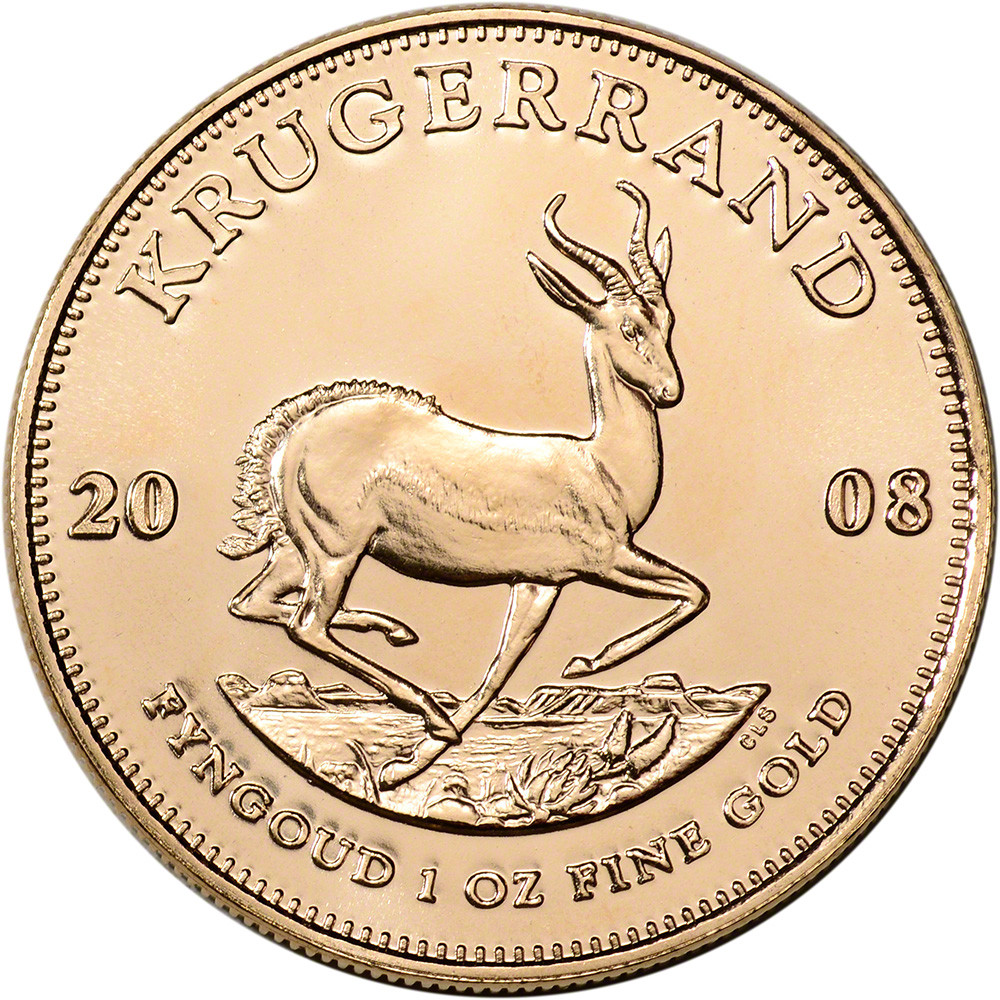 2008 South Africa Gold Krugerrand 1 oz BU [08-KR-1.0-BU] - Liberty Coin
