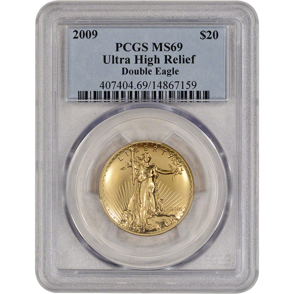 2009 US Gold $20 Ultra High Relief Double Eagle - PCGS MS69 [09-UHR-P ...