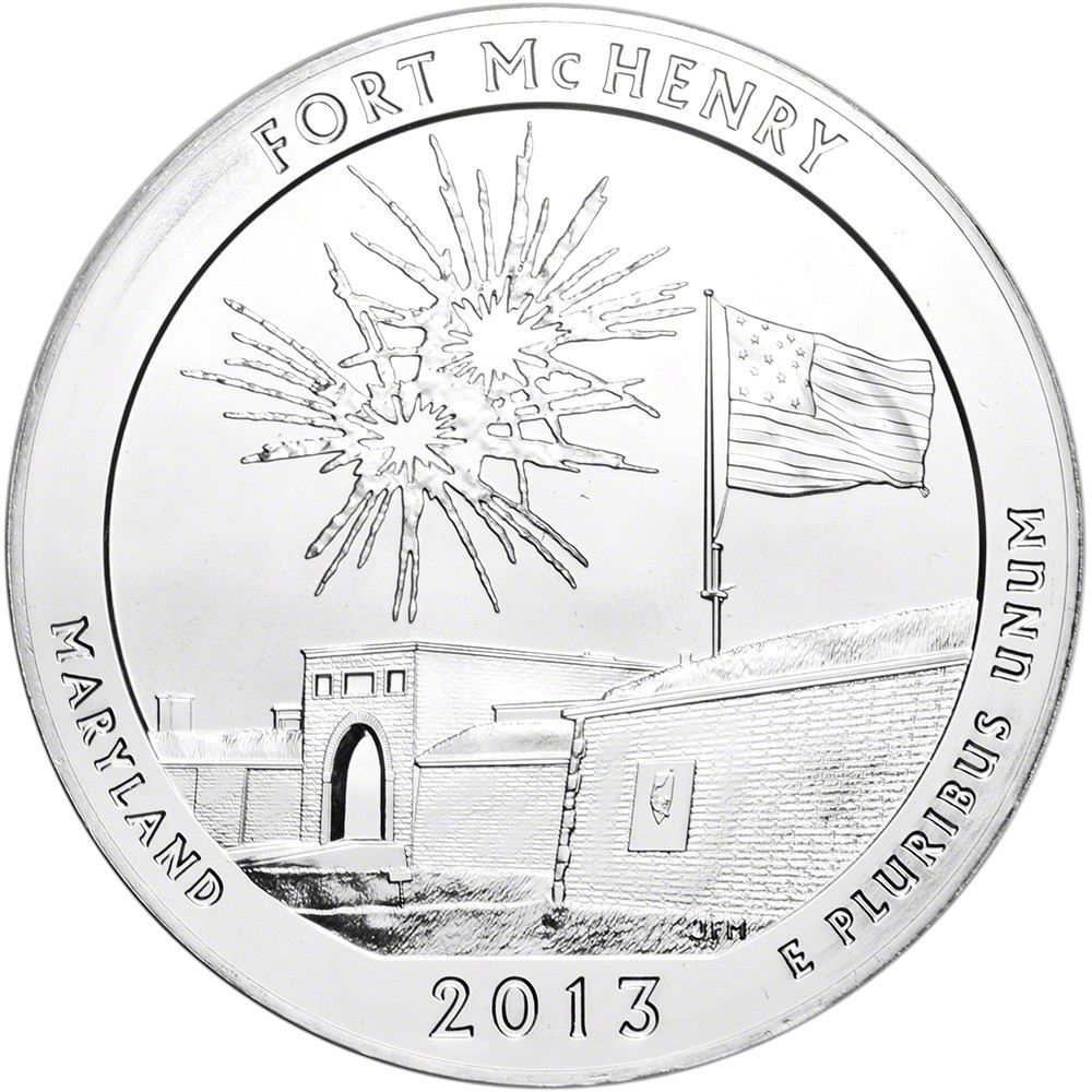 2013 ATB Fort McHenry Silver 5 oz 25C - BU [13-ATB-FMC-BU] - Liberty Coin