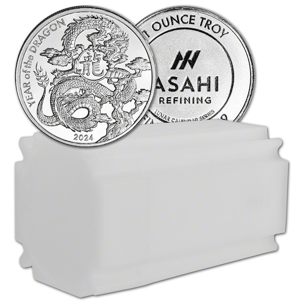 1 oz Silver Round Asahi 2024 Lunar Year of the Dragon .999 Fine Roll ...