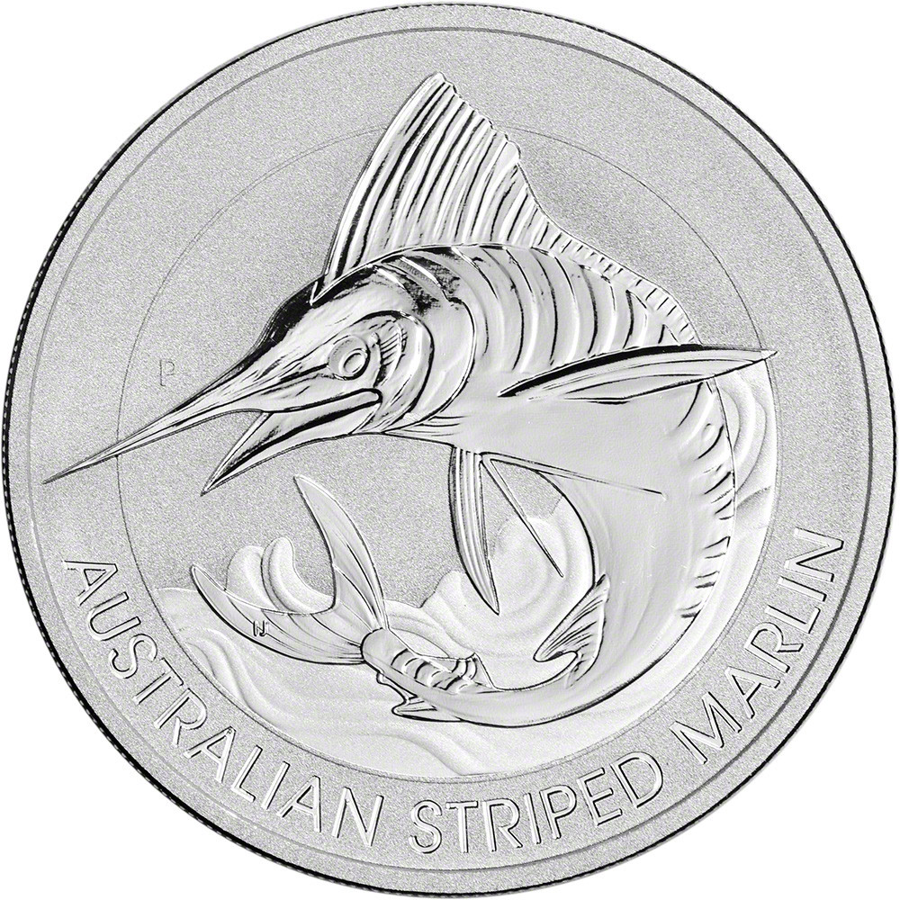 2020 P Australia Silver Striped Marlin 1.5 oz $2 - BU [20-P-AU-MARLIN ...