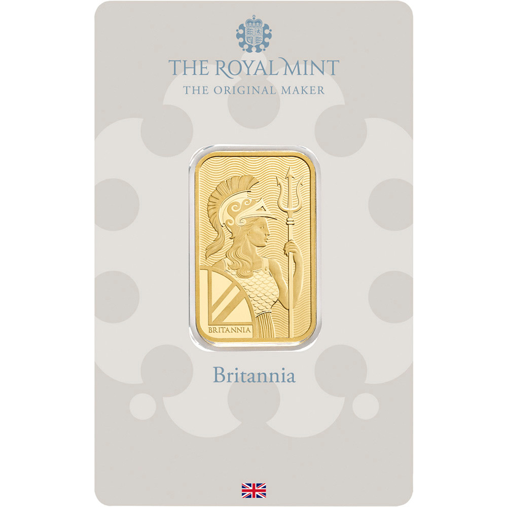 20 gram Gold Bar - Royal Mint Britannia - 999.9 Fine in Assay [GOLD-Bar ...