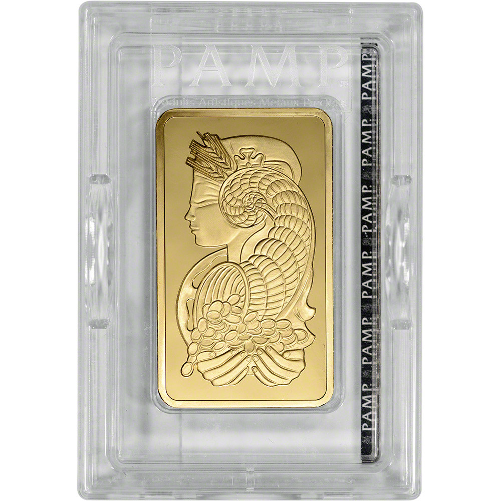 10 oz Gold Bar - PAMP Suisse - Fortuna - 999.9 Fine in Case with Assay ...