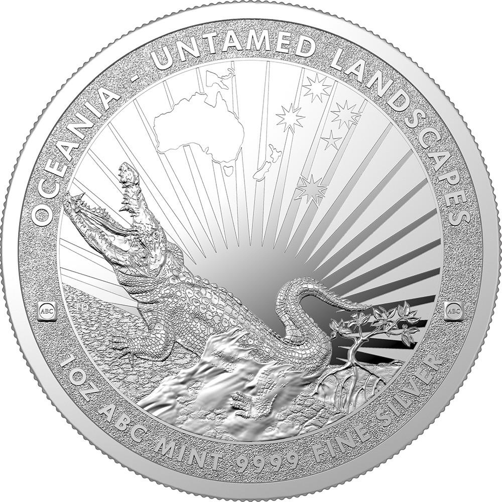 2024 Tokelau Silver Crocodile Untamed Landscape 1 oz $5 - BU [24-TK ...