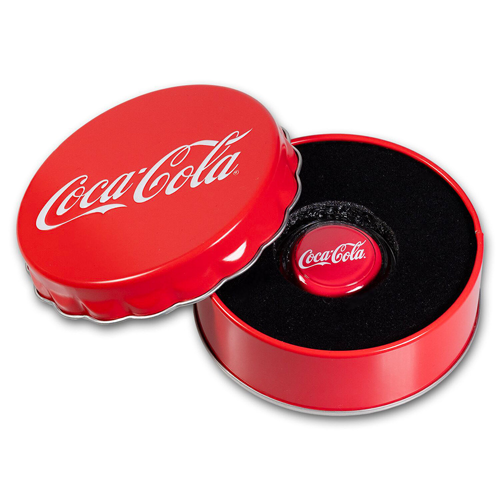 2023 Niue Coca Cola Pure Silver 6 gram Bottle Cap Colorized Coin $1 in ...