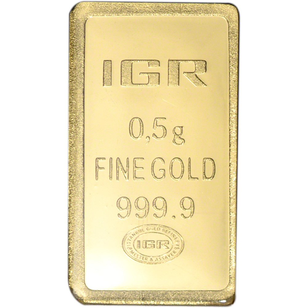 0.5 gram IGR Gold Bar - Istanbul Gold Refinery - 999.9 Fine in Sealed ...
