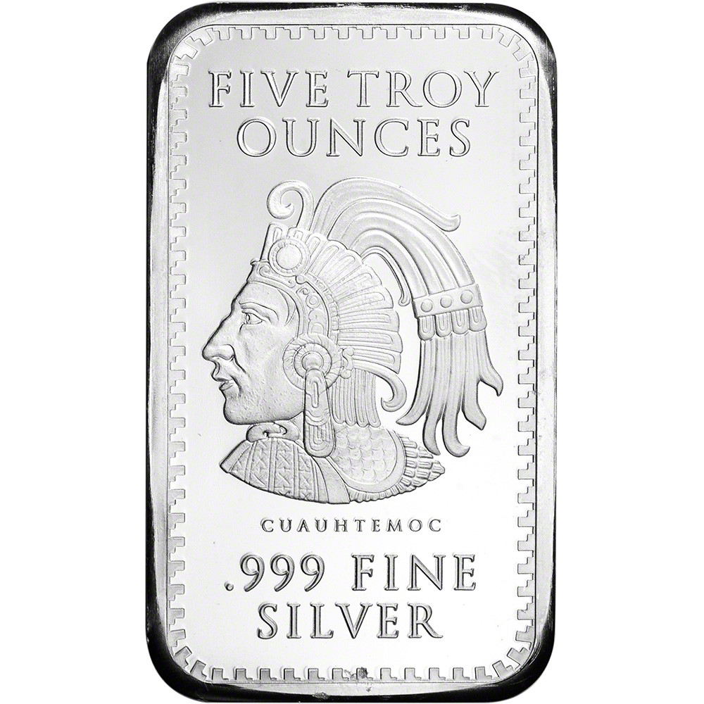 5 oz Golden State Mint Silver Bar Aztec Calendar .999 Fine [SILVER-Bar ...