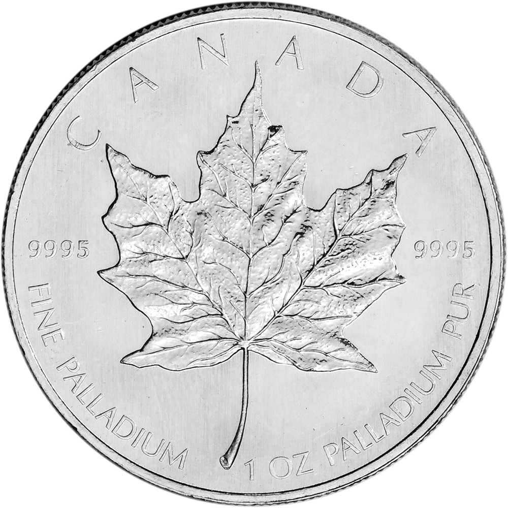Canada Palladium Maple Leaf - 1 oz - $50 - .9995 Fine - Random Year [X ...