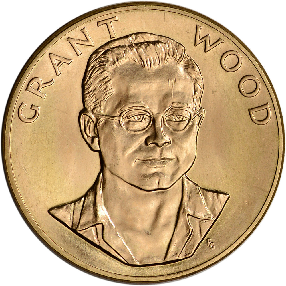 1980 US Gold 1 oz American Arts Commemorative Medal - Grant Wood - BU ...