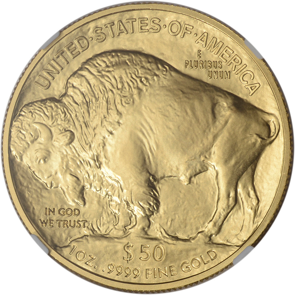2008-W American Gold Buffalo (1 oz) $50 - Burnished - NGC MS70 [08-W ...
