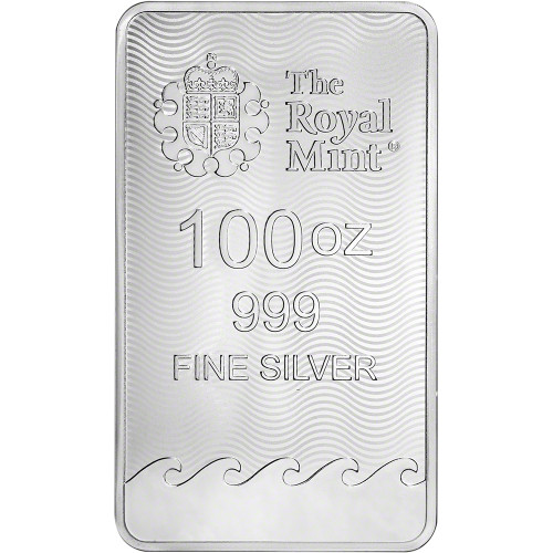 100 oz Silver Bar - Royal Mint Britannia - .999 Fine [SILVER-Bar-100oz ...