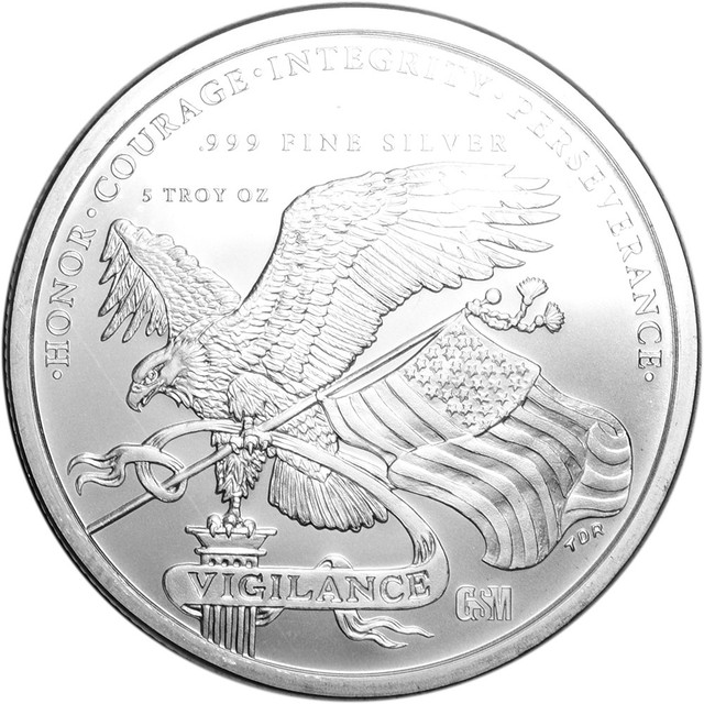5 oz Golden State Mint Silver Round Donald J. Trump .999 Fine [SILVER ...