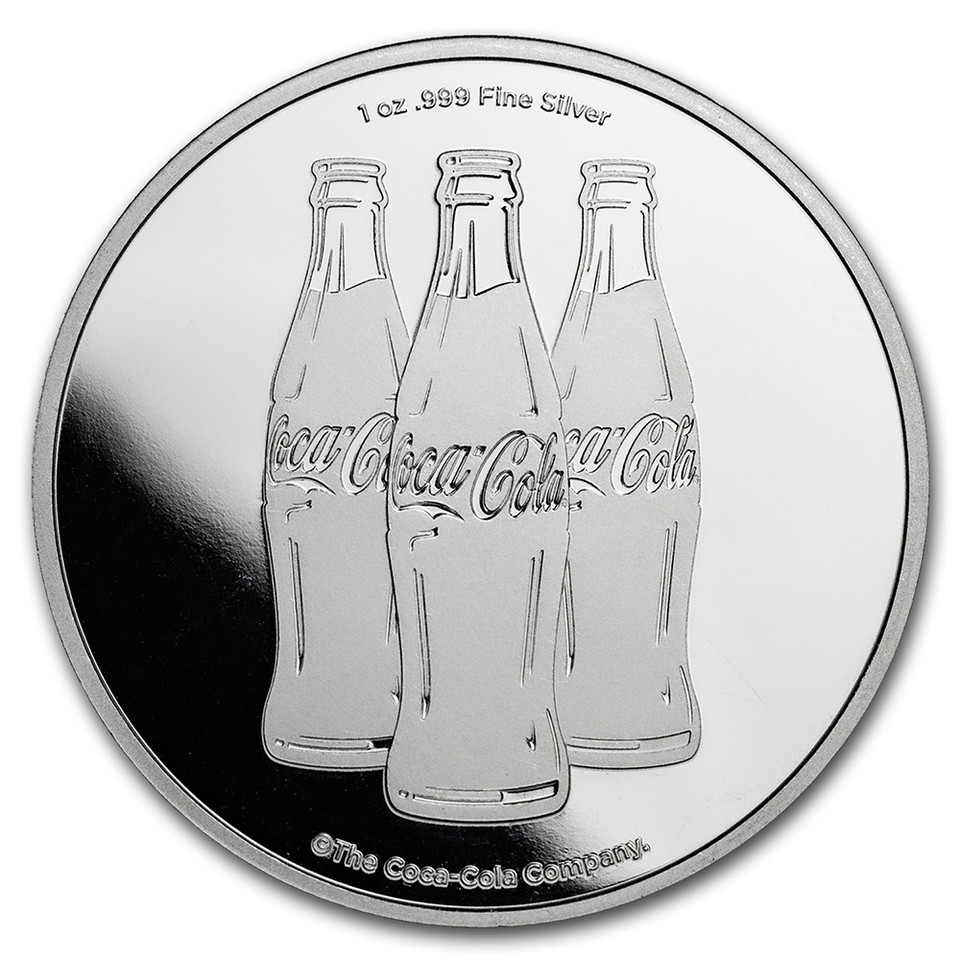 TWENTY (20) 1 oz Silver Round - 9Fine Mint Coca Cola® - .999 Fine Tube ...