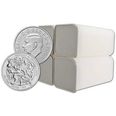 2024 Great Britain Silver Beowulf and Grendel £2 1 oz BU 100 Coins in 4 ...
