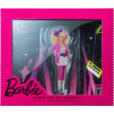 1 oz PAMP Suisse Silver 2024 Barbie & The Rockers Colored Coin $2 in ...