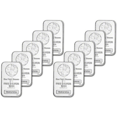 TEN (10) 1 oz. Highland Mint Silver Bar - Walking Liberty Design .999 ...