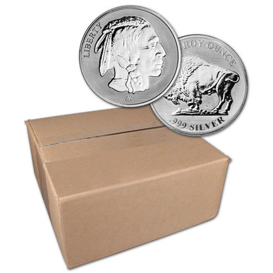500 pc 1 oz Silver Round Asahi Reverse Proof Buffalo Design .999 1 Box ...